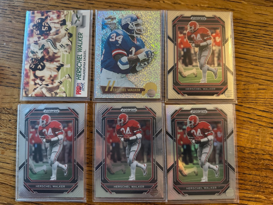 Herschel Walker lot. 17 raw football cards. Excellent condition. 89 ...