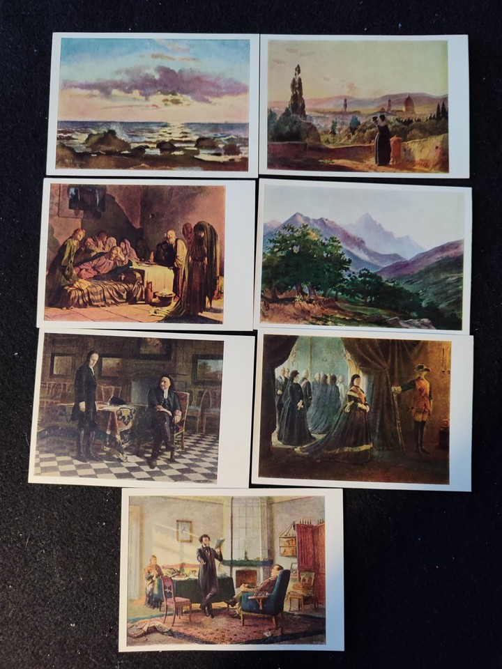 Set of 14 postcards. Nikolai Ge, 1966. Paintings, portraits. | eBay