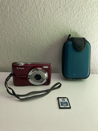 Nikon Coolpix L22 12.0 MP 3.6x Optical Zoom Digital Camera Burgundy ...