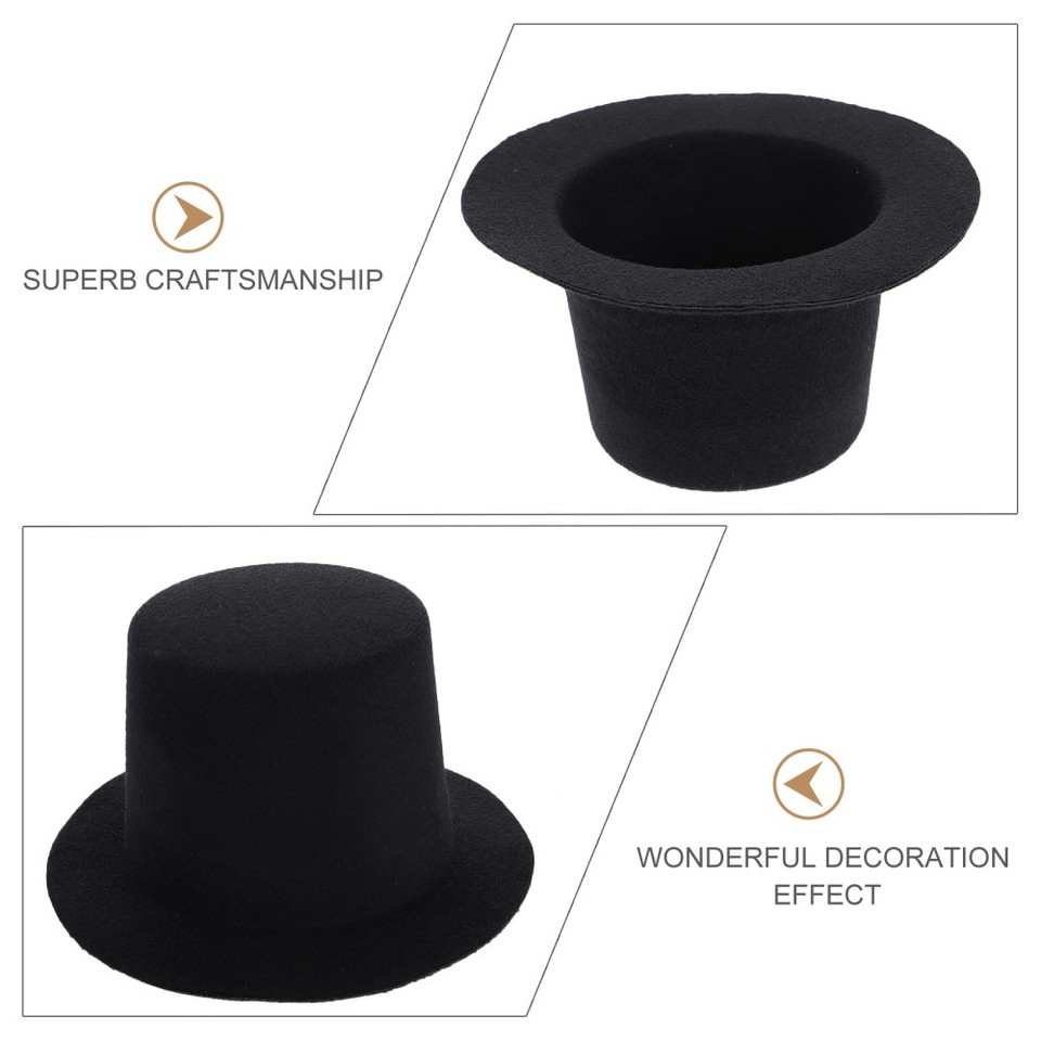 2 Pack Small Hat Cap for Doll Miniature Top Hats Dolls Baby Felt | eBay