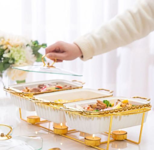 Ceramic Chafing Dish Food Warmer Buffet Wedding Party Gift | eBay UK