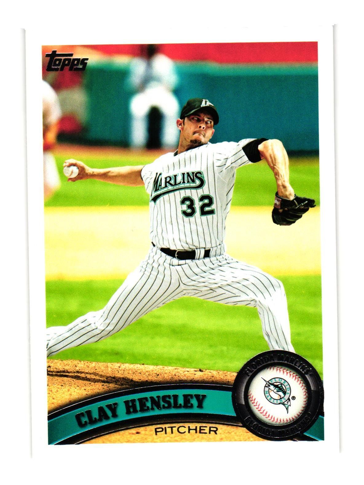 2011 Topps Baseball Card Clay Hensley 167 Florida Marlins Pitcher | eBay