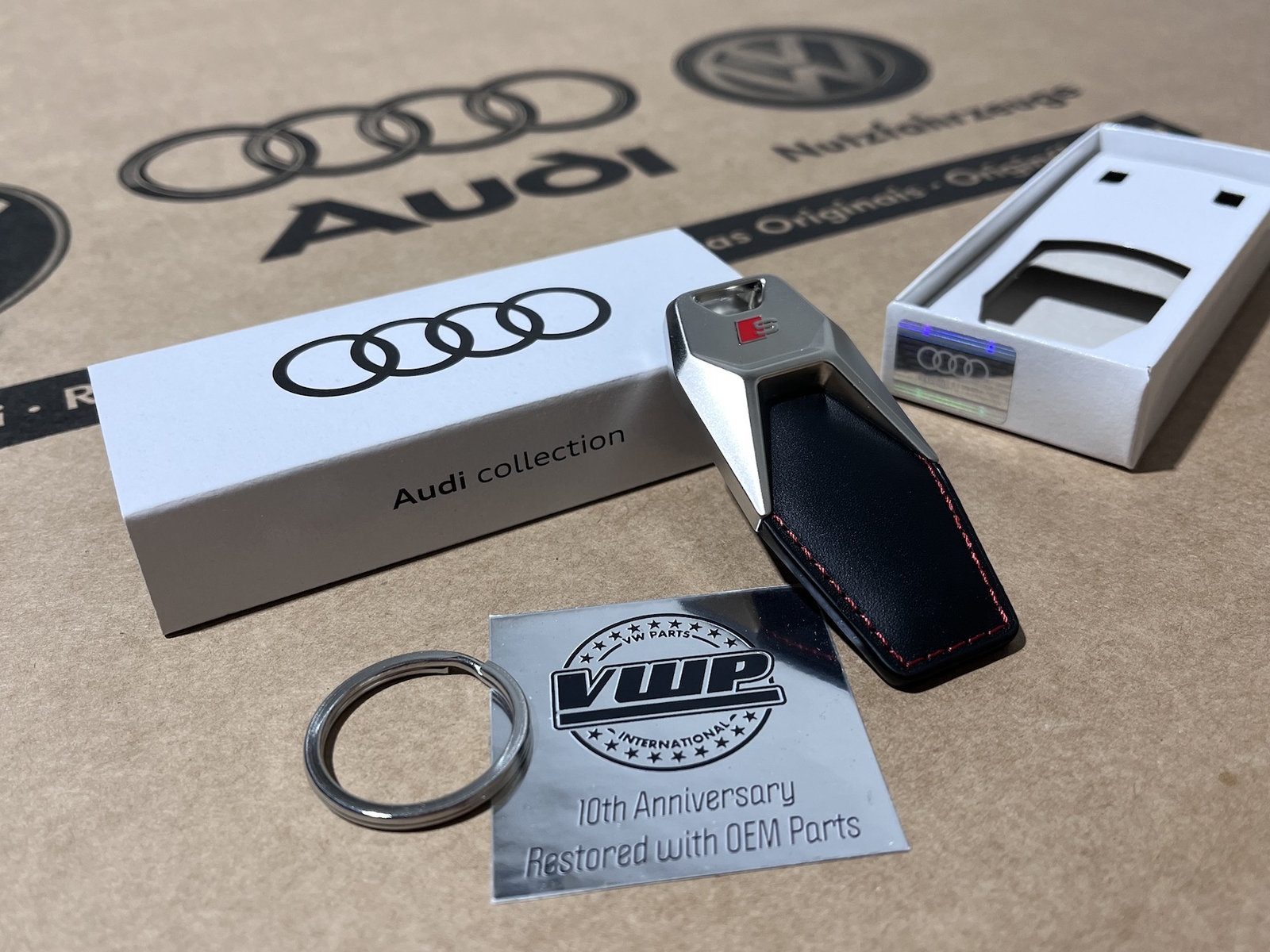 Audi S1 S2 S3 S4 S5 S6 S7 S8 Audi Sport Black Leather Keyring Key Fob ...