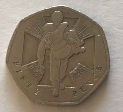 WW2 Wounded Soldier 50p | eBay UK