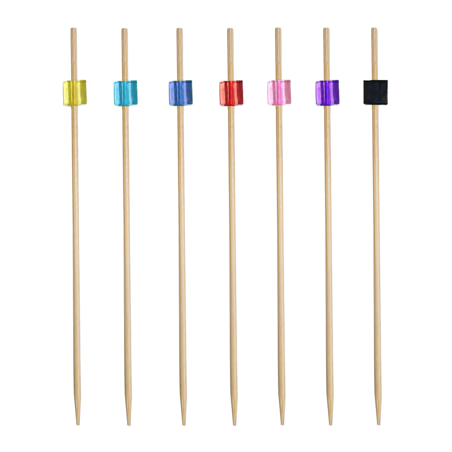 Multicolour Plastic Cube Cocktail Sticks Birthday Cupcake Party Toppers ...