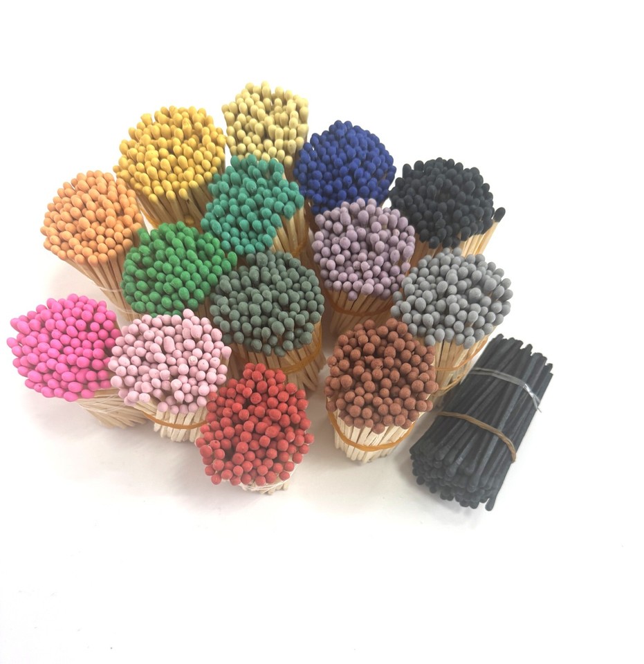 Orange 3" Colored Matches, Qty 100, 16 Color Options, Bulk/Refill ...