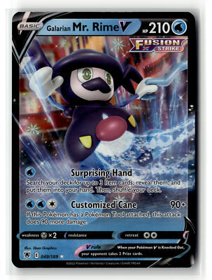 Galarian Mr. Rime V SWSH10: Astral Radiance #049/189 Ultra Rare Pokemon ...