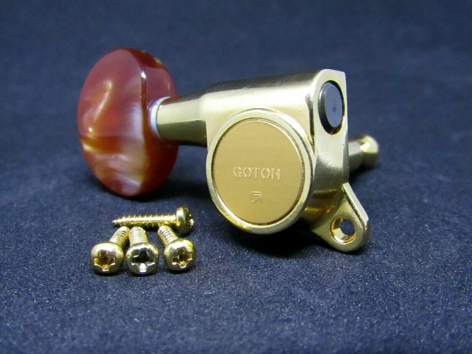 Single 1L Gotoh Logo Japan Guitar Tuner Tuning Key Machine Heads Gold ...