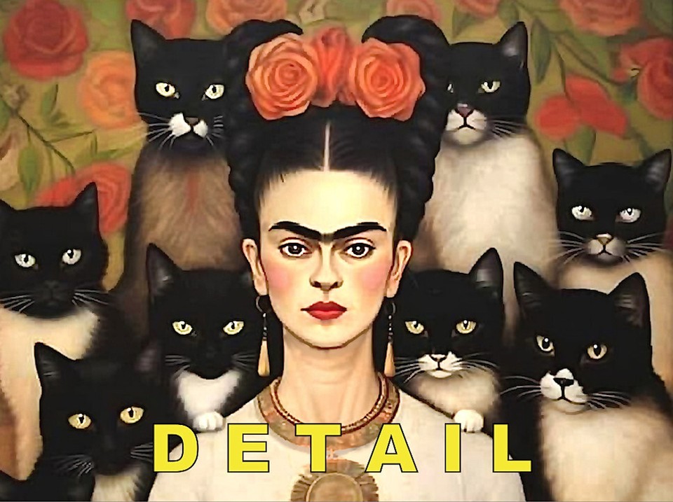 FRIDA KAHLO And The Cats • Water Color Style 11x14" HQ Art Print ...