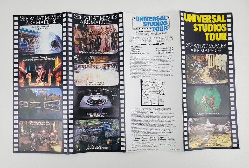 1984 Universal City CA Studios Tour Movies ET Galactica Vintage Travel ...