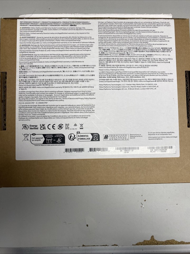 Meta Quest 3s 128GB VR Headset Only OPENED BUT NEVER USED | eBay UK