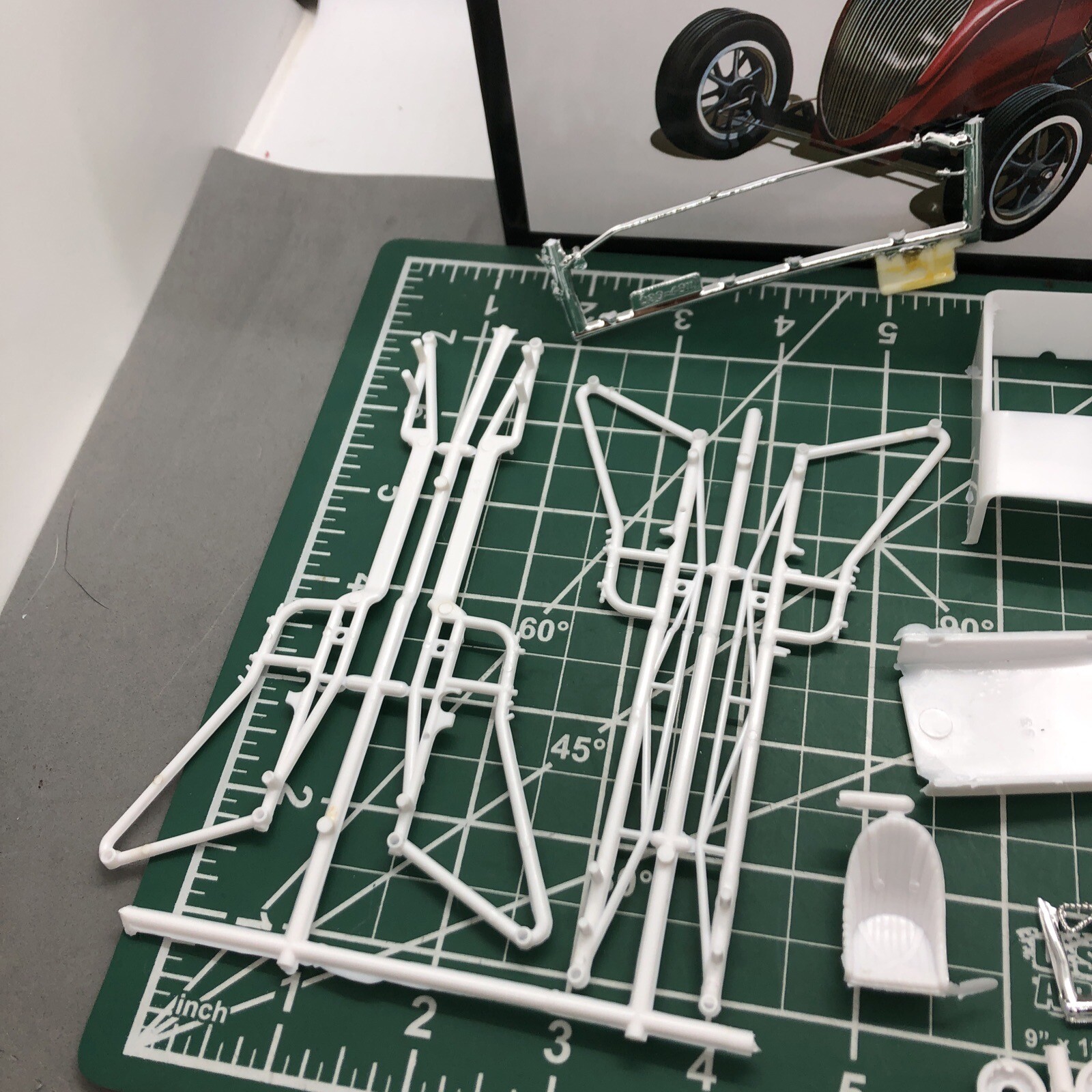 TE440 Chassis Research Dragster (2) Frame W Body Suspension 1:25 LBR ...