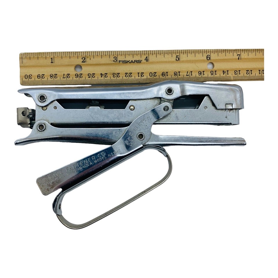 Vintage ACE Clipper Handheld Stapler No 702 Ace Fastener Corp WORKS | eBay
