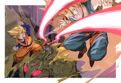 Anime dragon ball z trunks Playmat Gaming Mat | eBay