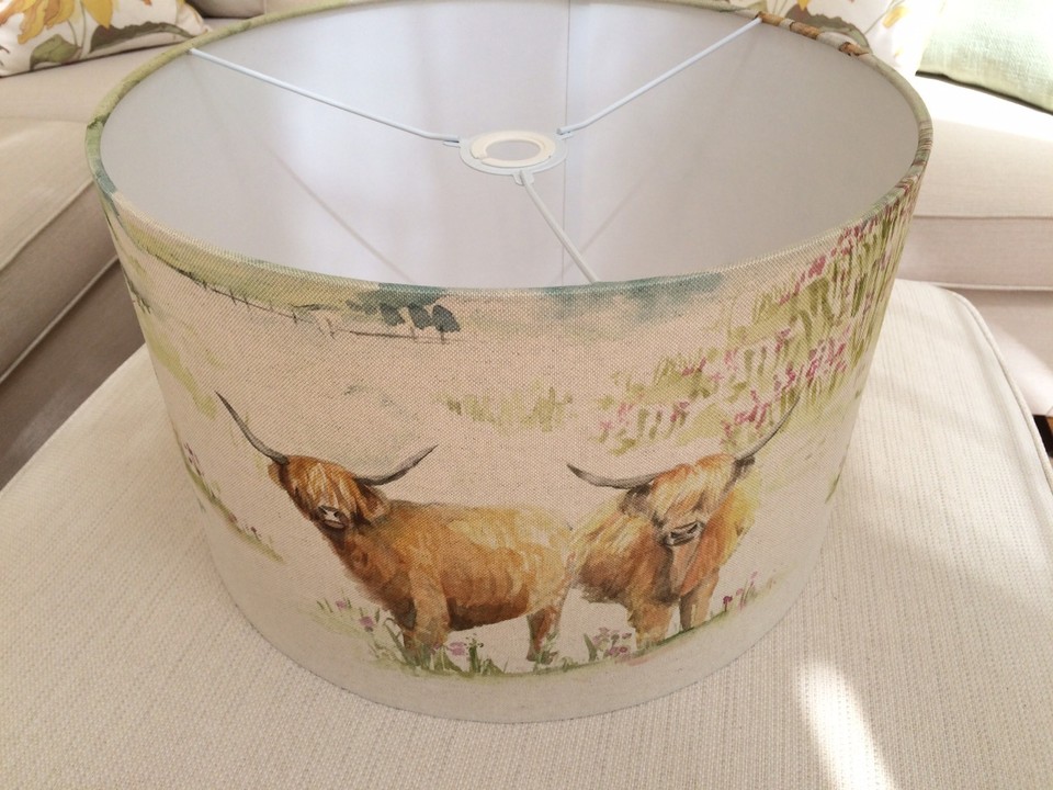 Highland Cow Lamp Shade Voyage Cattle Cows Calves Country Farm ...