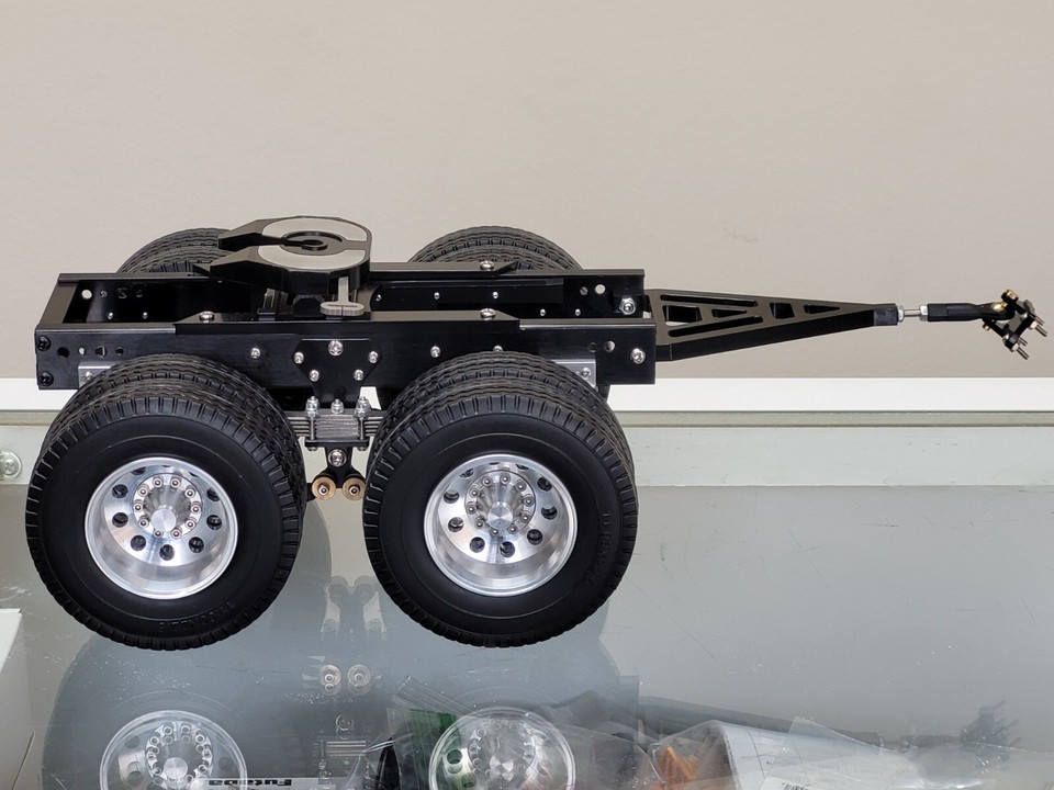 New Tamiya 1/14 RC Semi Tractor Trailer Dolly with 2 axles 5th Coupler ...