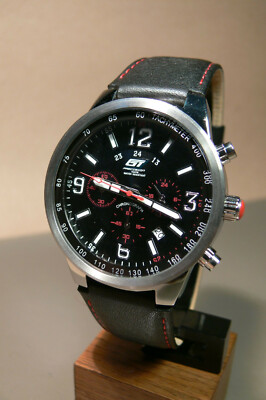 gt precision mens watch stainless steel quartz black dial gt15a | eBay UK