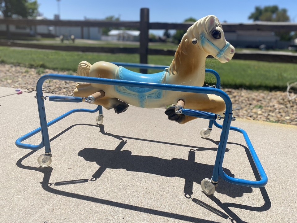 Vintage Antique "Wonder Horse" Springs Rocking Bouncing Horse (Walk-N ...
