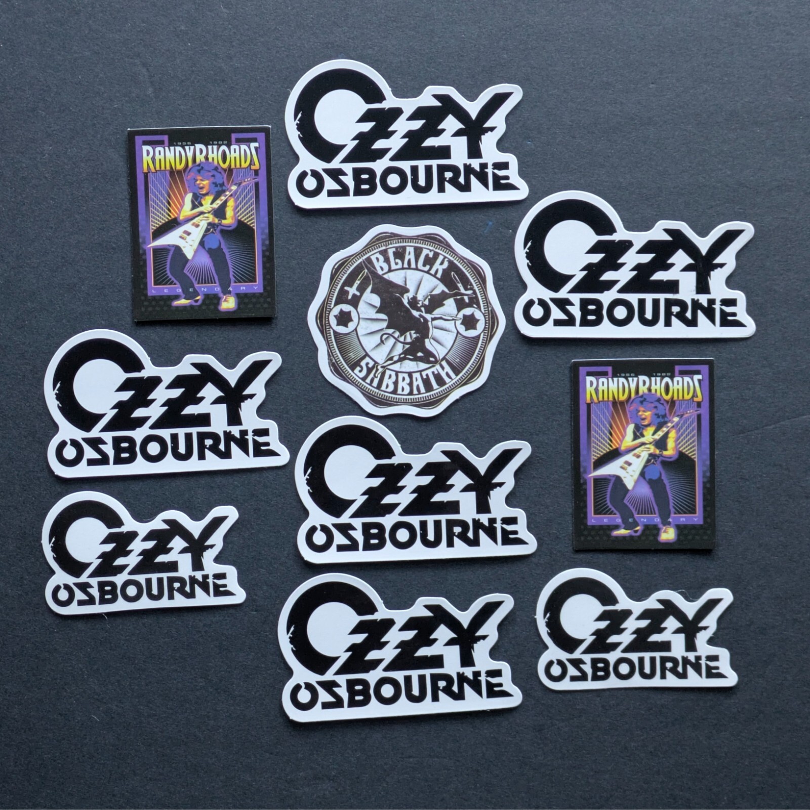 Ozzy, Randy Rhodes, Black Sabbath Stickers, Ozzy, Randy Rhodes, Black ...