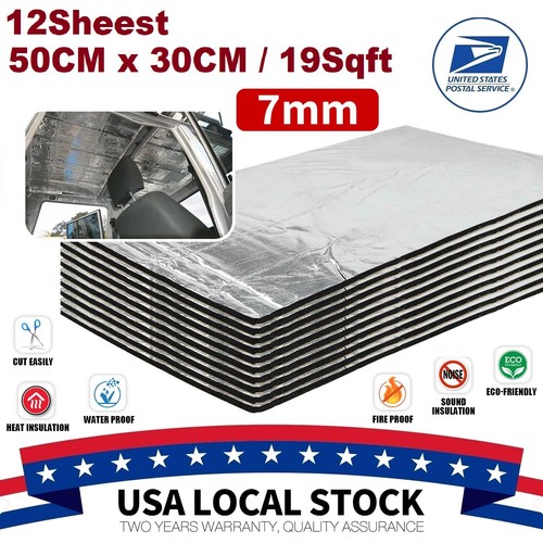 19Sqft Sound Deadener Mat Noise Insulation Car Hood Trunk Door Self ...