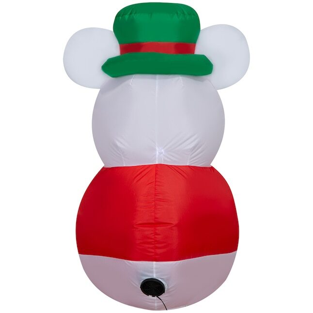 Gemmy Disney 3.5 ft LED Mickey Mouse Snowman Holiday Suit Airblown ...