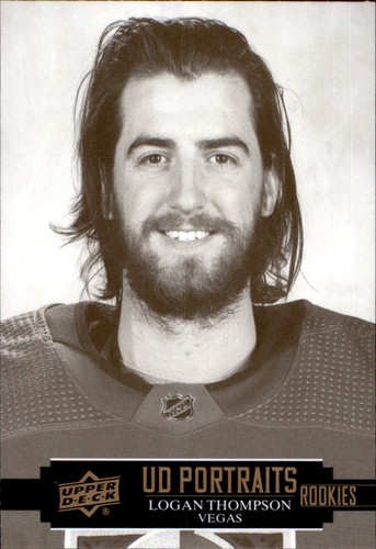 2021-22 Upper Deck Portraits #P60 Logan Thompson Rookie Golden Knights ...