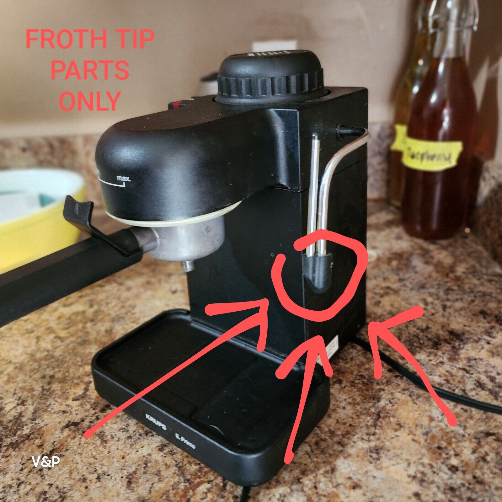 Krups IL Primo 972 / B Espresso Machine Froth Tip Part Only Metal ...