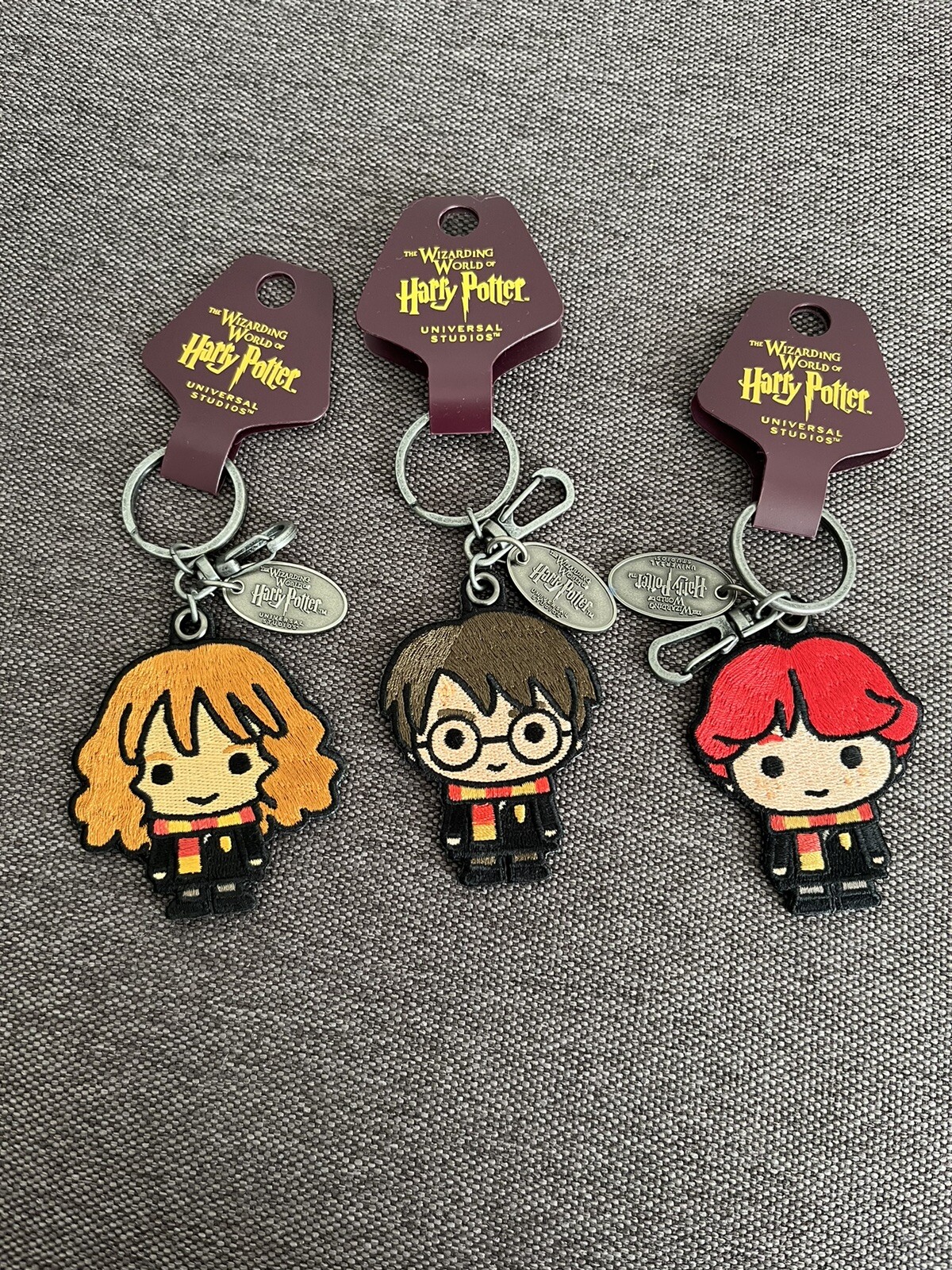 Harry Potter Set Of 3 Wizarding World Keyrings Chibi Bag Charm Tag ...