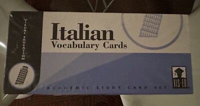 VIS-ED Italian Vocabulary Cards (1997, Cards) NEW Unopened ...