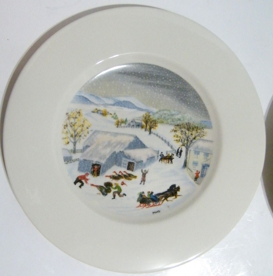 Lot of 4 Grandma Moses China Plates by Milbern 10" w Ltd Ed | eBay