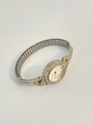 1990s stylized Royal LA Express Quartz Woman's Watch Rhinestone accent ...