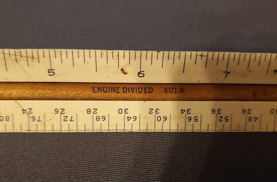 Antique Scale Plastic Triangle Ruler Architects Engine Divided 401A | eBay