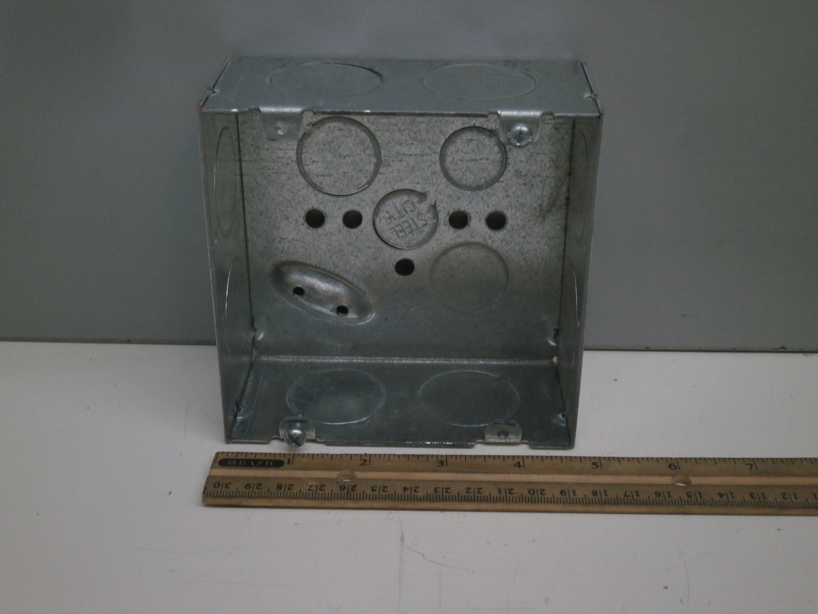 (6) Steel City 72171-1 Construction Outlet Box 4-11/16" Square, 2-1/8 ...
