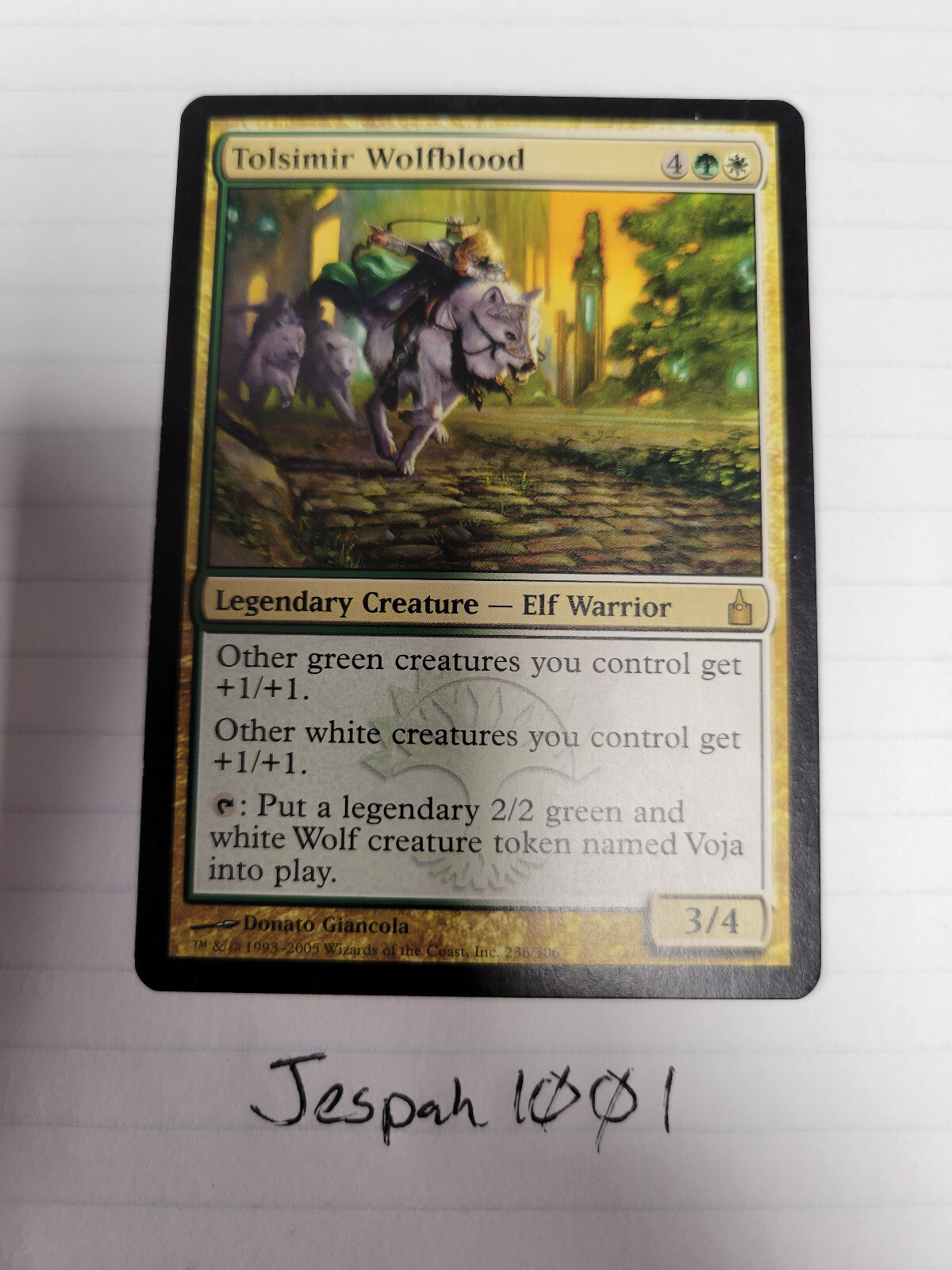 MTG Tolsimir Wolfblood Ravnica 236/306 Regular Rare Excellent Condition ...