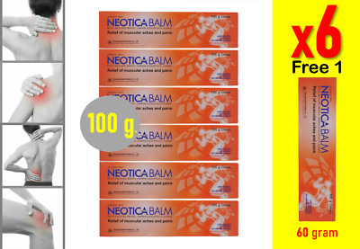 6X free 60g Neotica Analgesic Balm Relief of Muscular Aches & Pains ...