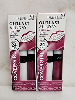 2- Covergirl Outlast Illumina All-DAY Lipcolor #740 Moonlight Mauve. | eBay