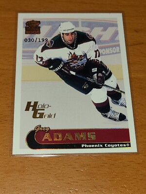 COYOTES GREG ADAMS 1999-00 PACIFIC PARAMOUNT HOLO-GOLD #177 030/199 | eBay