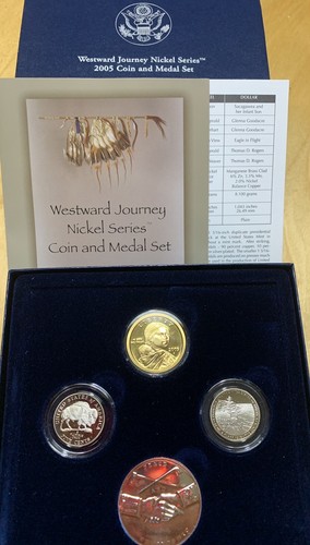 2005 S* Westward Journey Nickel Series, Proof Coins and Medal Set, w ...