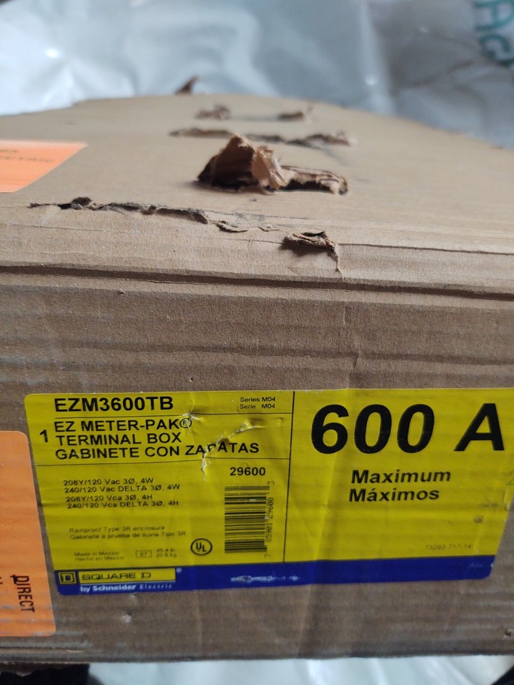 SQUARE D # EZM3600TB / EZ METER PAK, TERMINAL BOX. | eBay