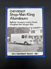 1973 CHEVY CHEVROLET Step-Van King Aluminum Brochure Vintage Great ...