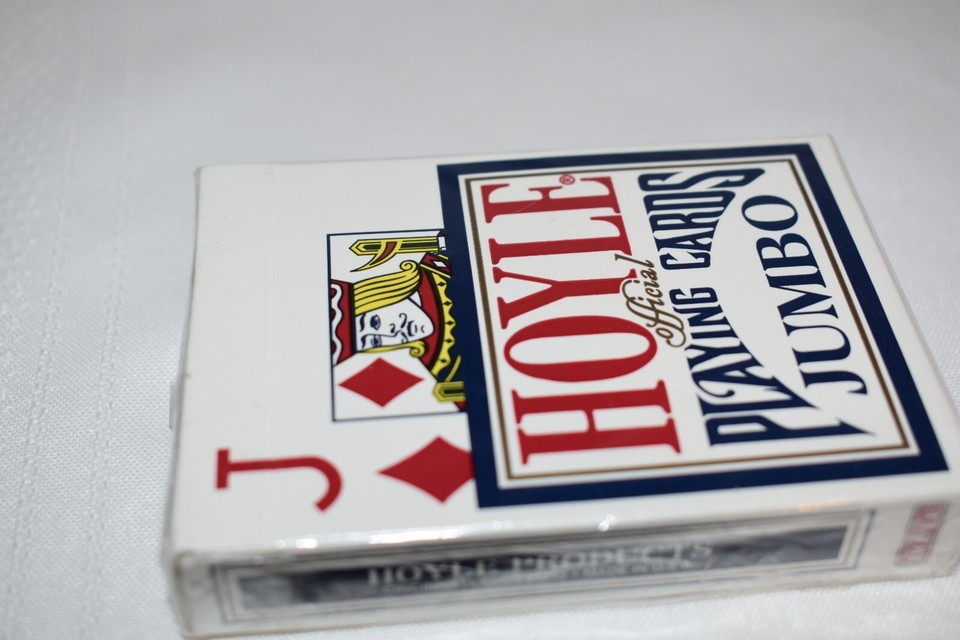 Hoyle Official Jumbo Index No 1202 Blue Playing Cards Deck Made in the ...