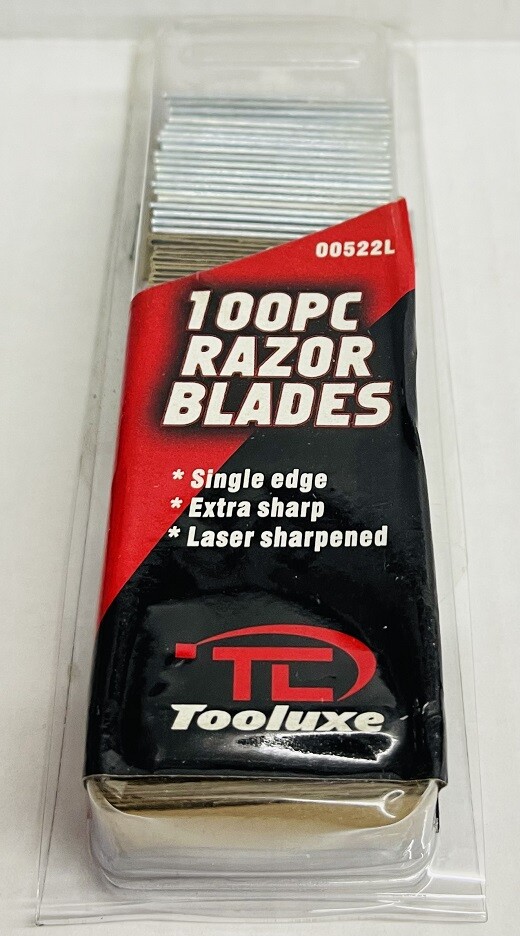 Tooluxe 100pc Razor Blades Single Edge Extra Sharp Knife Scrapers ...