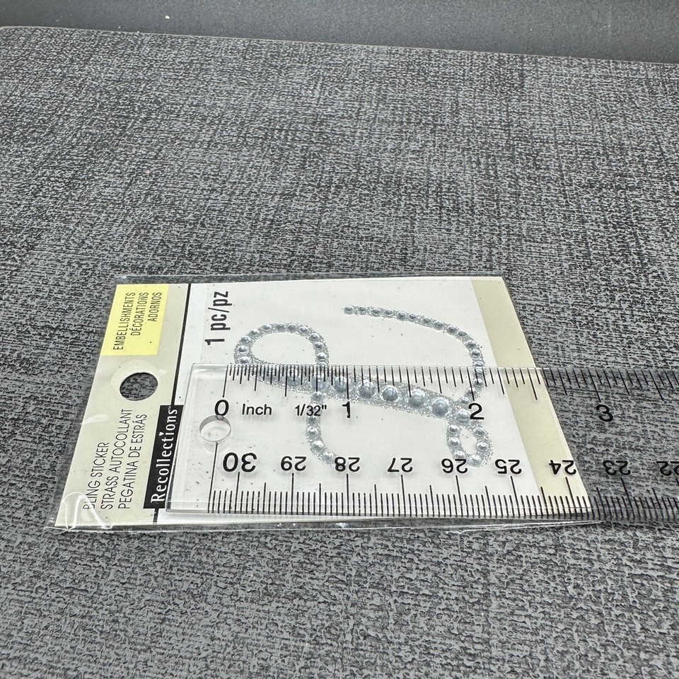 Monogram Rhinestone Bling Stickers Silver Scrapbook Letters Initials ...