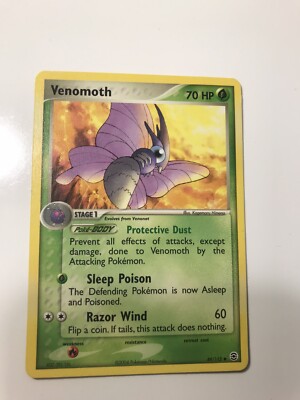 Pokemon 2004 Venomoth 49/112 Non-Holo Card - Ex Fire Red & Leaf Green ...