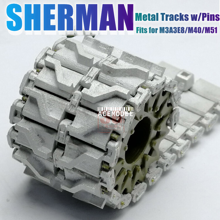 1/35 US M40/M51 SHERMAN Medium Tank Metal Track Links w/Metal Pins ...