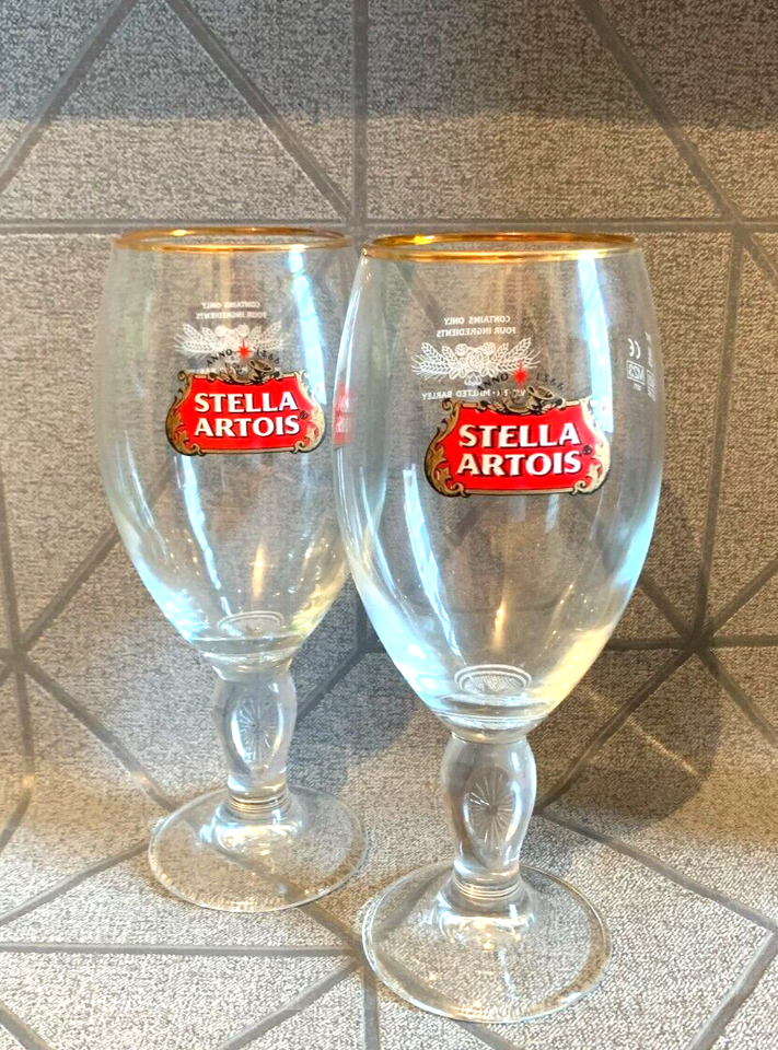 Stella Artois Pint Chalice Glasses Brand New | eBay UK