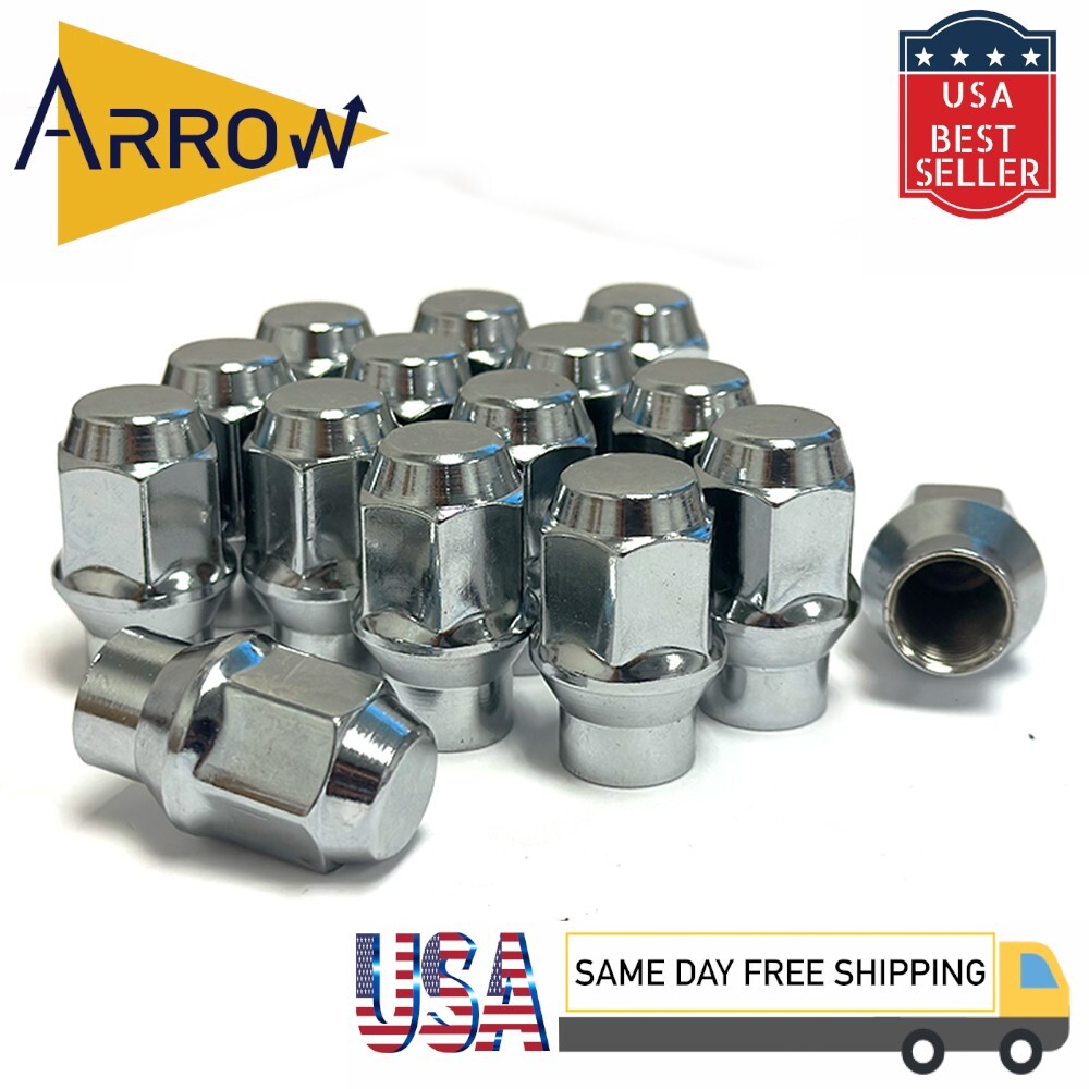 20x 1.45" Tall Chrome 1/2-20 Extend type Lug Nuts 3/4" Hex Fit Ford | eBay