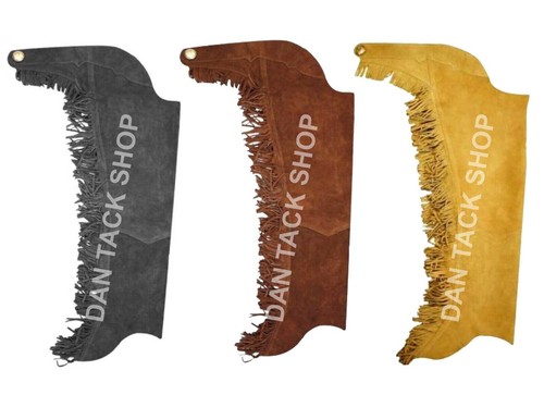 Suede Leather Fringe Full Chaps Chinks Bull Riding Men Women Unisex ...