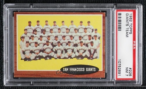1962 Topps San Francisco Giants Team #226 PSA 7 | eBay