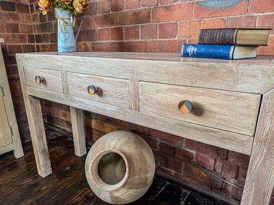 Unique Solid Oak Console Table | eBay UK